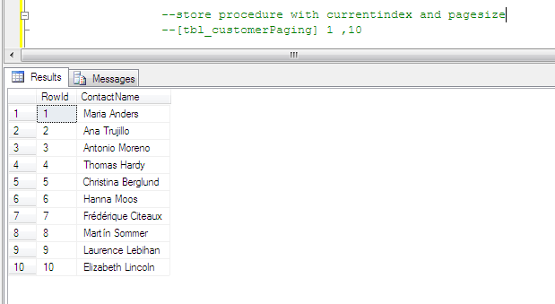 Custom Paging SQL Server example Custom Paging SQL Server example